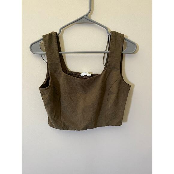 KIRIOUS LOS ANGELES | Tops | Kirious Los Angeles Olive Cropped Tank ...